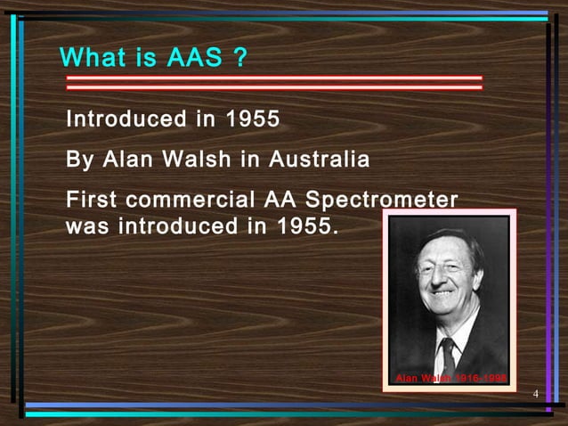 Applications of Atomic Absorption Spectrometry (AAS) | PPT | Chemistry ...