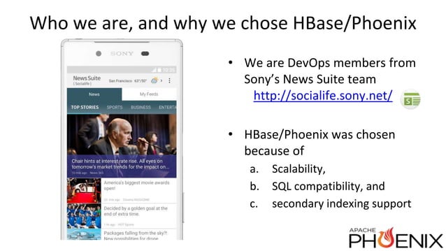 Apache Phoenix: Use Cases and New Features