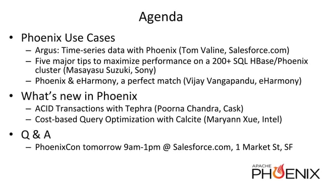 Apache Phoenix: Use Cases and New Features | PPT