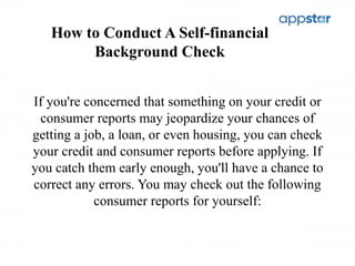Appstar Financial - How to Conduct A Self-financial Background Check.pptx