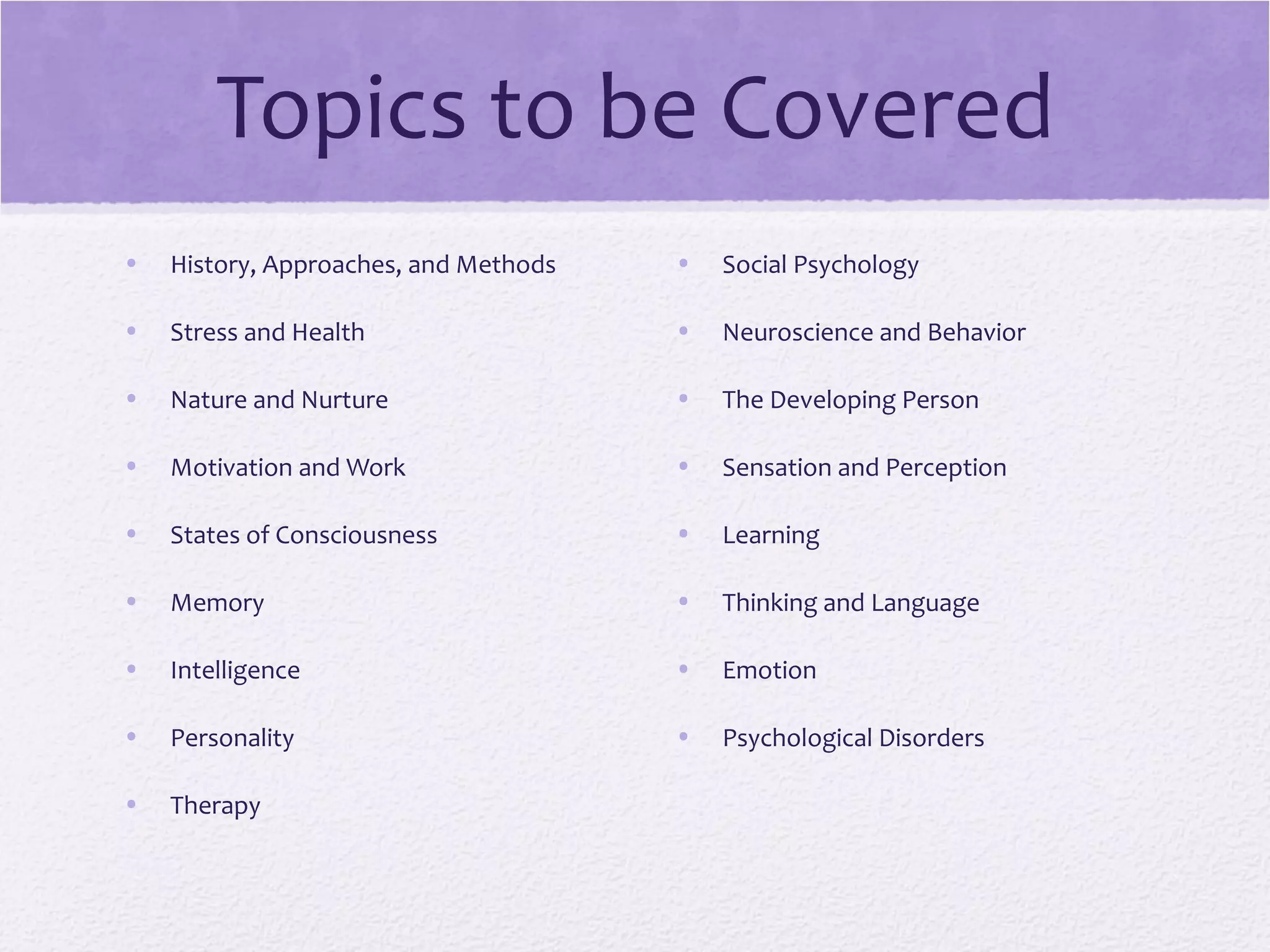 Ap psych curriculum night | PPT