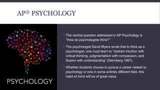 AP Psychology Introduction 2017/18 | PPTX | Educational Assessment ...