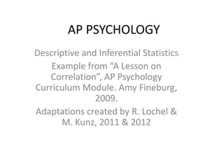 Ap psych stats methods revised 12 13 | PPT