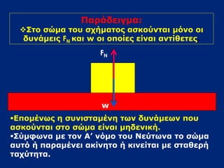 Α' νόμος ΝΕΥΤΩΝΑ (ppt) | PPTX
