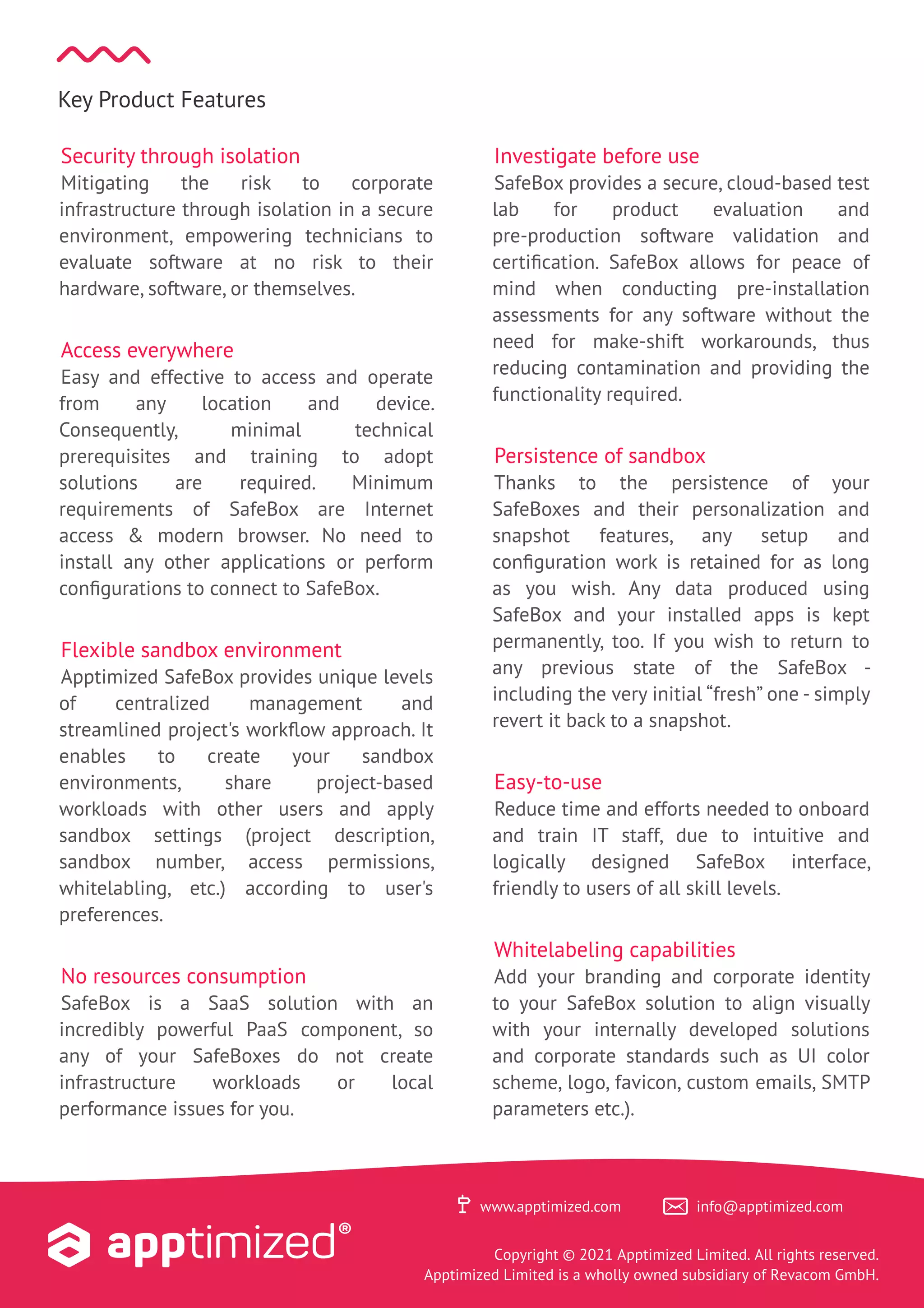 Apptimized SafeBox | PDF
