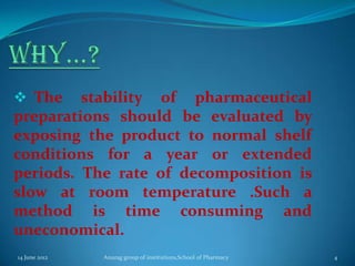 A ppt on accelerated stability studies | PPTX