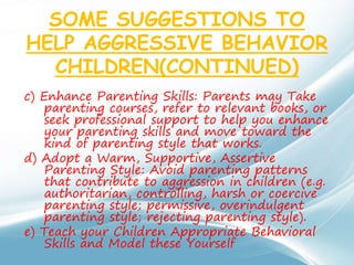 AGRESSIVENESS IN STUDENTS | PPTX