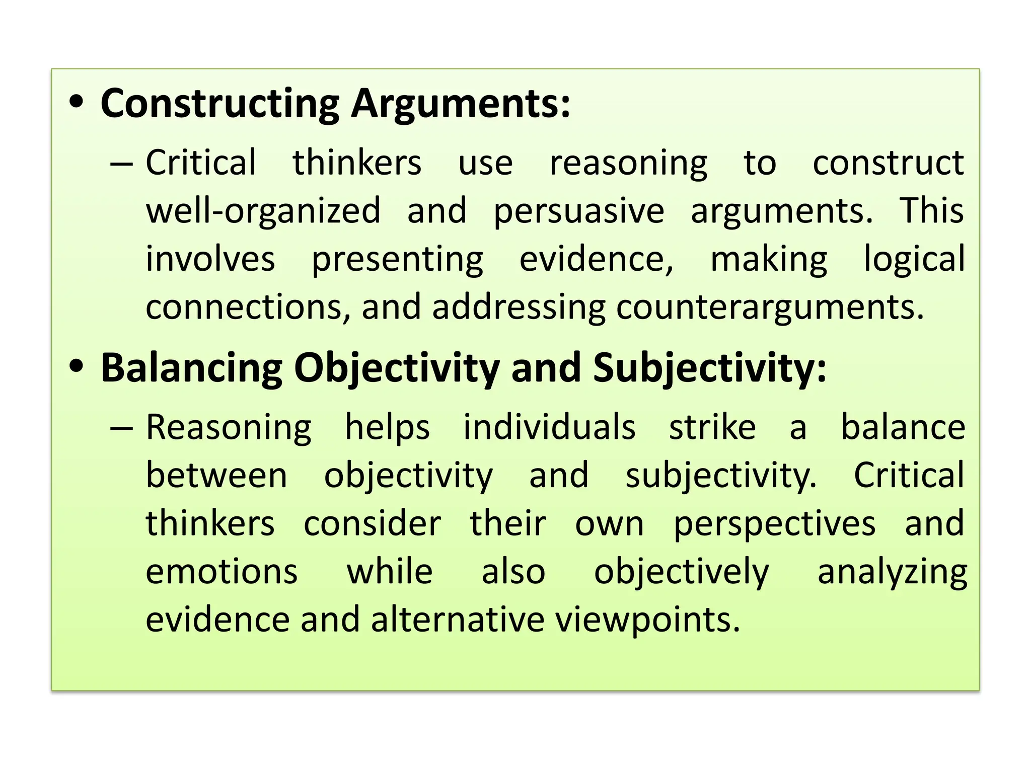 A PPT on Critical Thinking slides Unit 0 | PDF