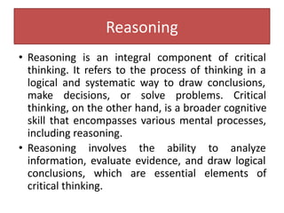 A PPT on Critical Thinking slides Unit 0 | PDF