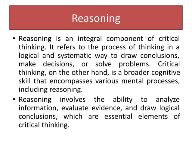 A PPT on Critical Thinking slides Unit 0 | PPT