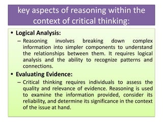 A PPT on Critical Thinking slides Unit 0 | PDF