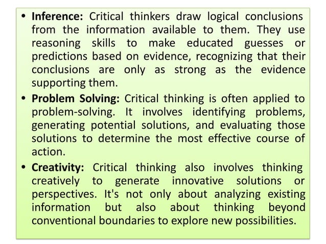 A Ppt On Critical Thinking Slides Unit 0 Ppt