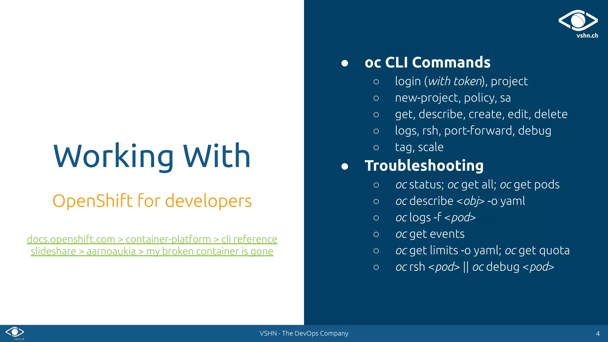 APPUiO Quick Start (OpenShift > DevOps > App Dev) | PPT