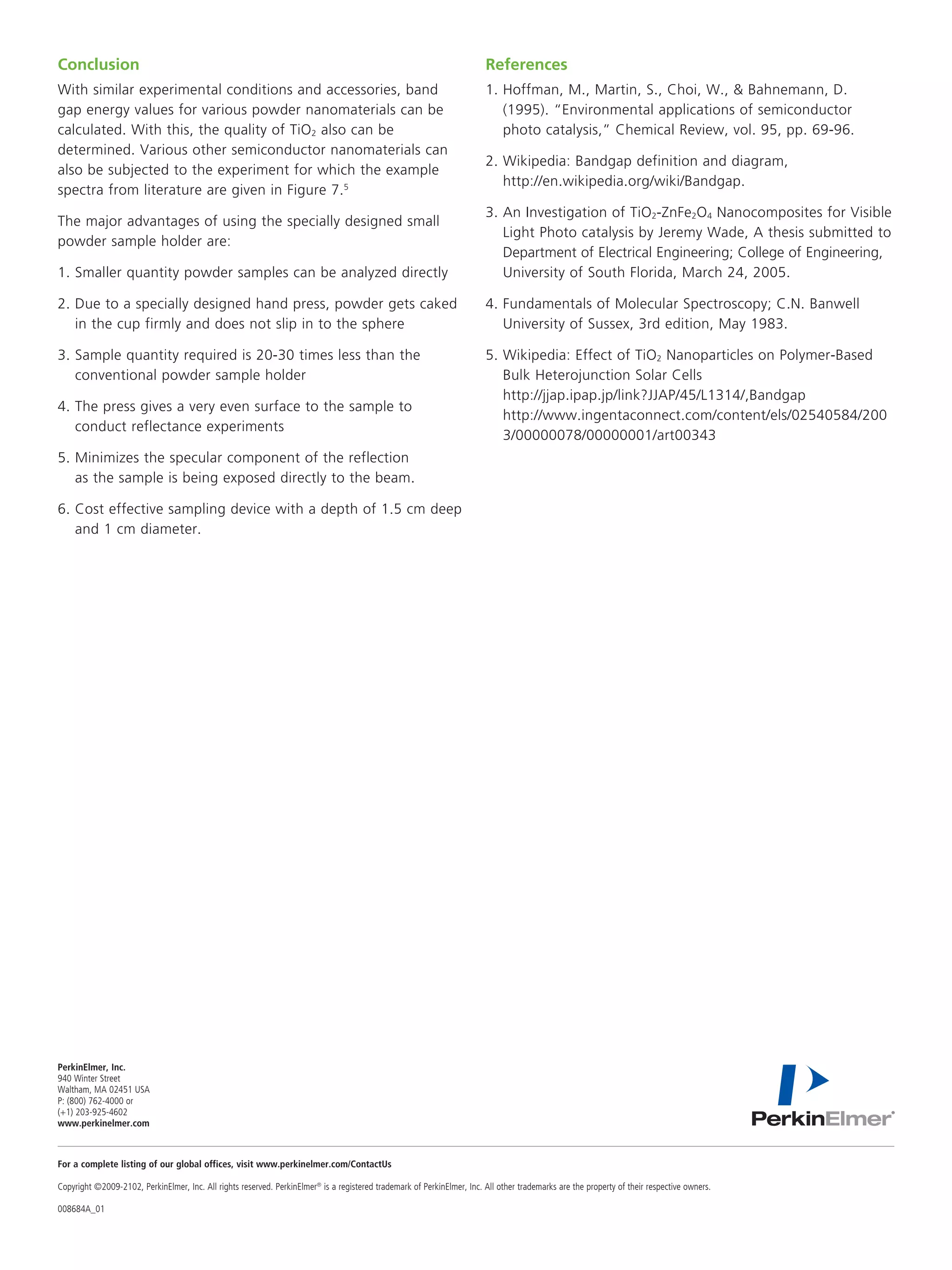 Application Note: Simple Method of Measuring the Band Gap Energy Value ...