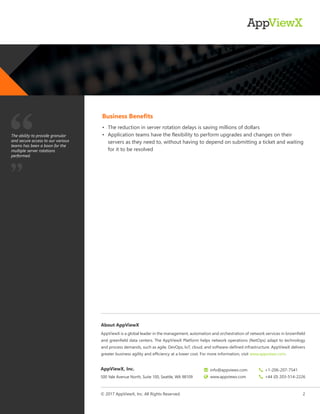 AppViewX| Case study - Automated server rotations save healthcare consortium millions of dollars ...