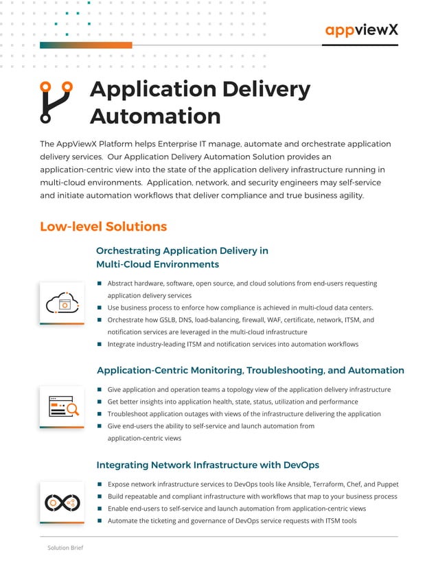 Application Delivery Automation_Solution Brief | PDF