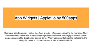 App Widgets _ Applet.io by 500apps.pdf