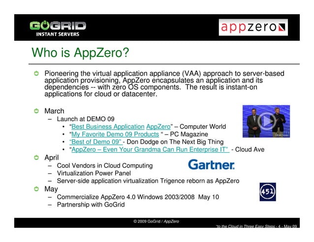AppZero & GoGrid: Moving Windows Server Apps to Cloud in 3 Easy Steps | PDF