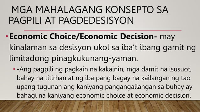 Araling Panlipunan Grade 9- Ekonomiks ppt | PPTX