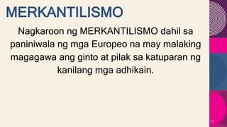 AP Q3 ARALIN MERKANTILISMO GRADE 8 LEARNER POWER POINT PRESENTATION | PPTX
