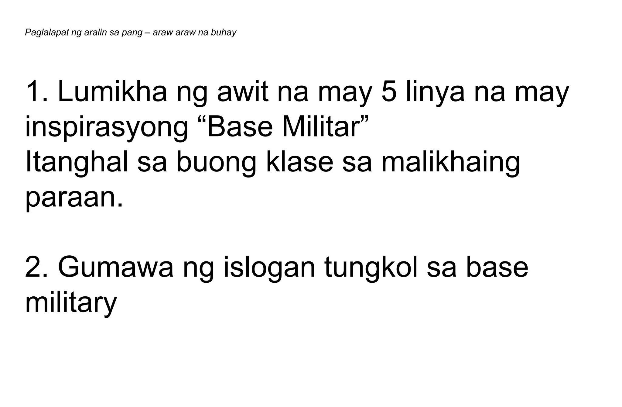 Ugnayang Pilipino-Amerikano at Kasunduang Militar | PPT