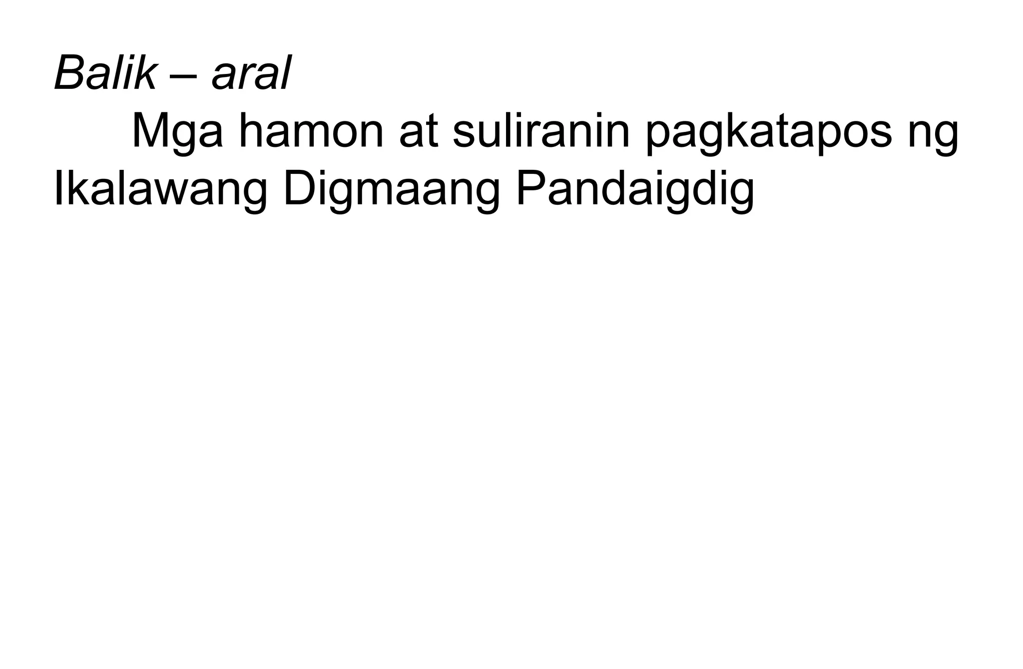 Ugnayang Pilipino-Amerikano at Kasunduang Militar | PPT