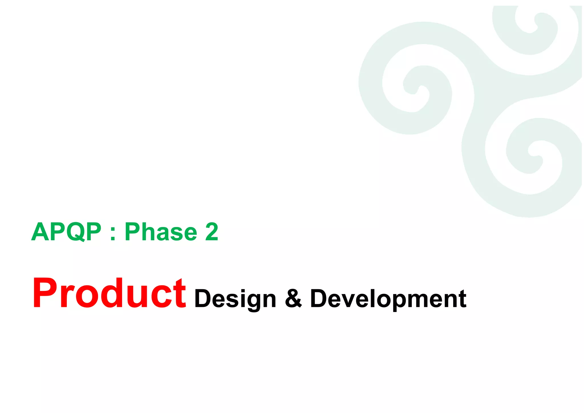 APQP: Advanced Product/Project Quality Planning | PDF