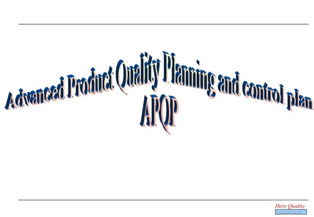 Advance product quality planning presentation.ppt