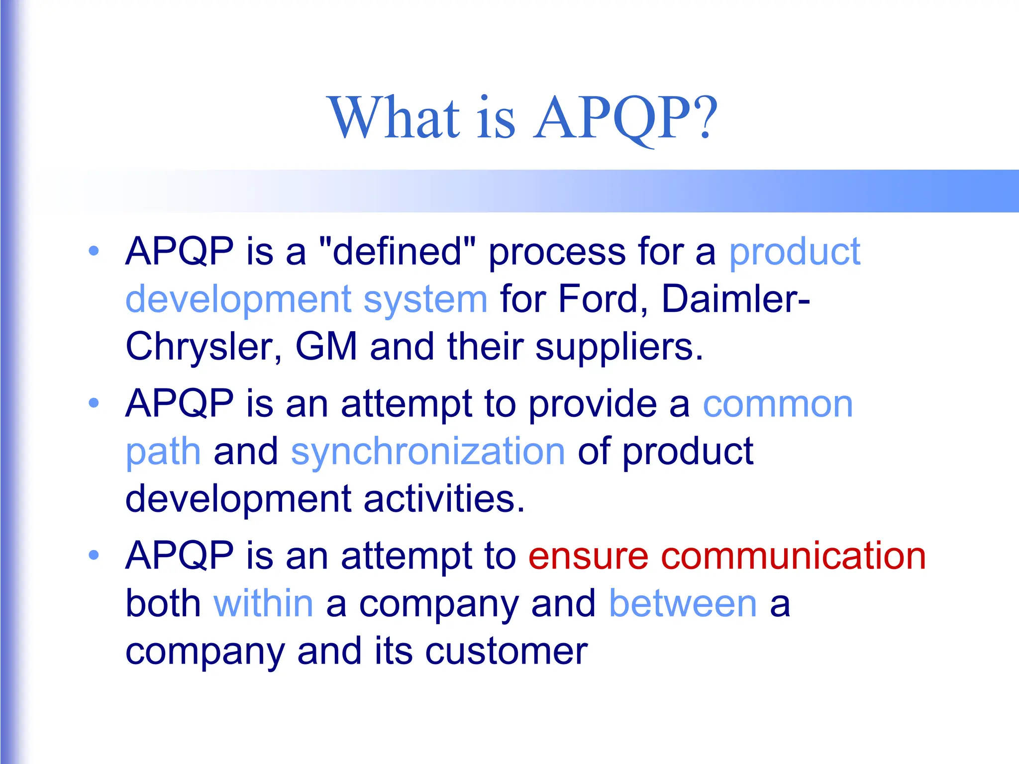 APQP-PPAP[1].ppt for engineering products | PPT