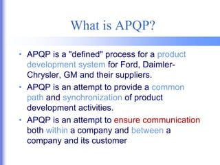 APQP-PPAP[1].ppt for engineering products | PPT