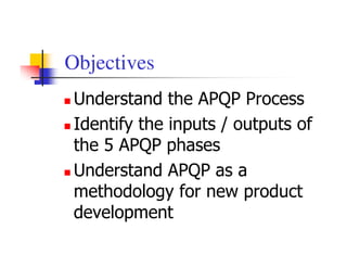 Apqp ppt | PDF