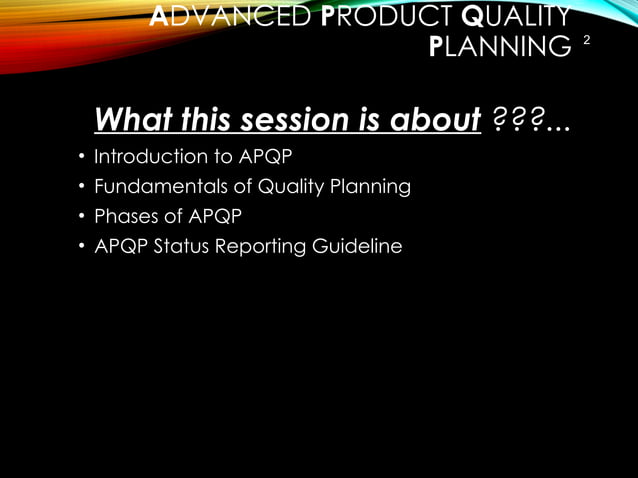apqp tool for manufacturing trainingg.ppt