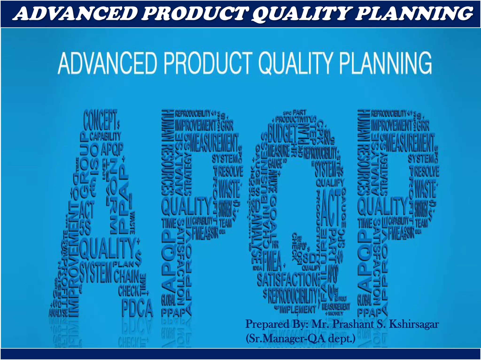 Advanced Product Quality Planning presentation | PDF