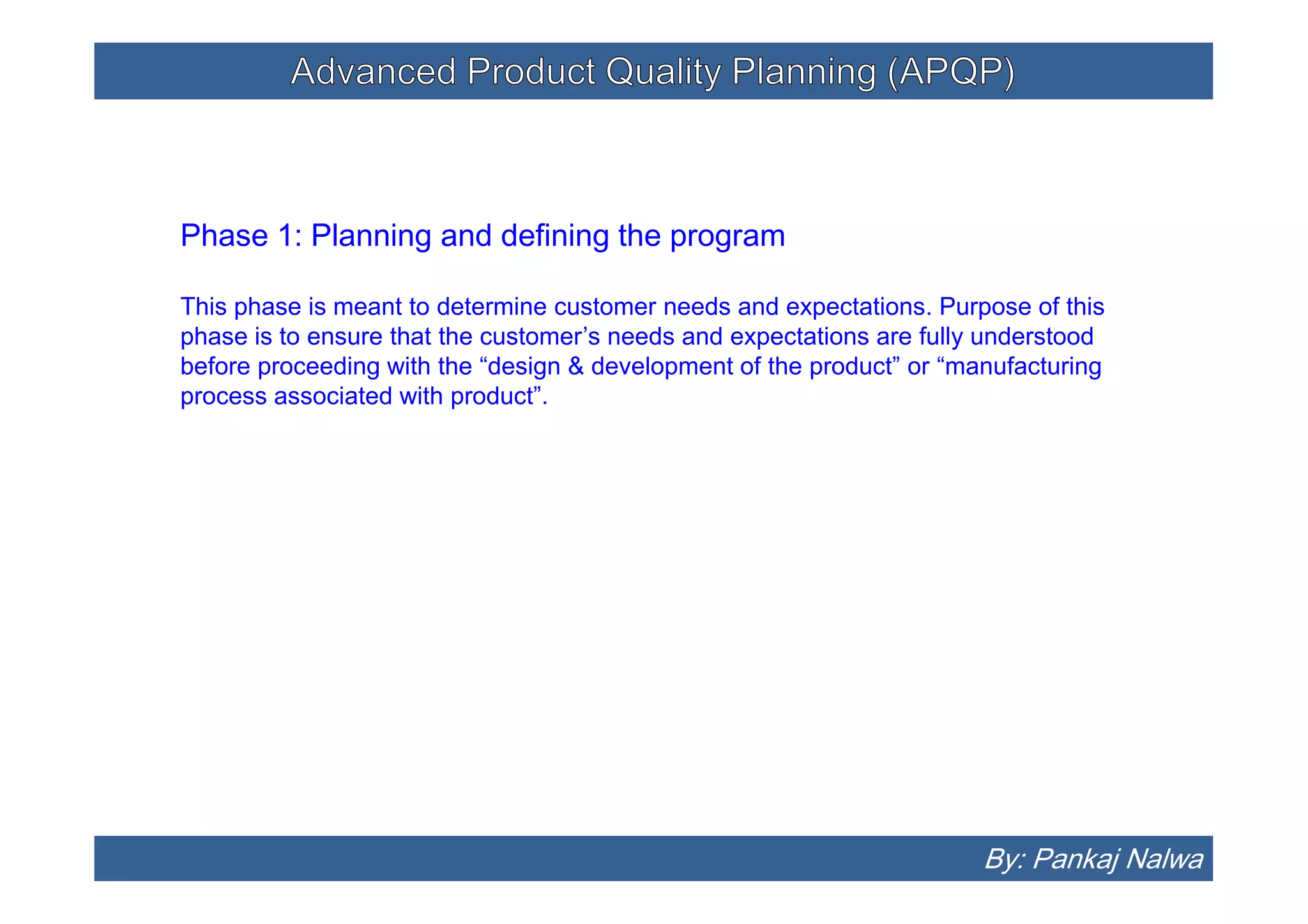 APQP | PDF