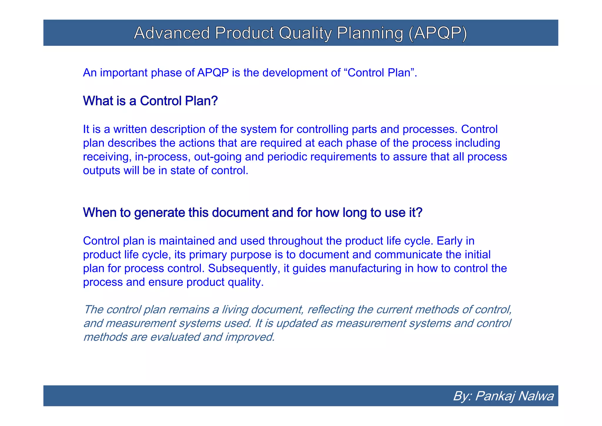 APQP | PDF