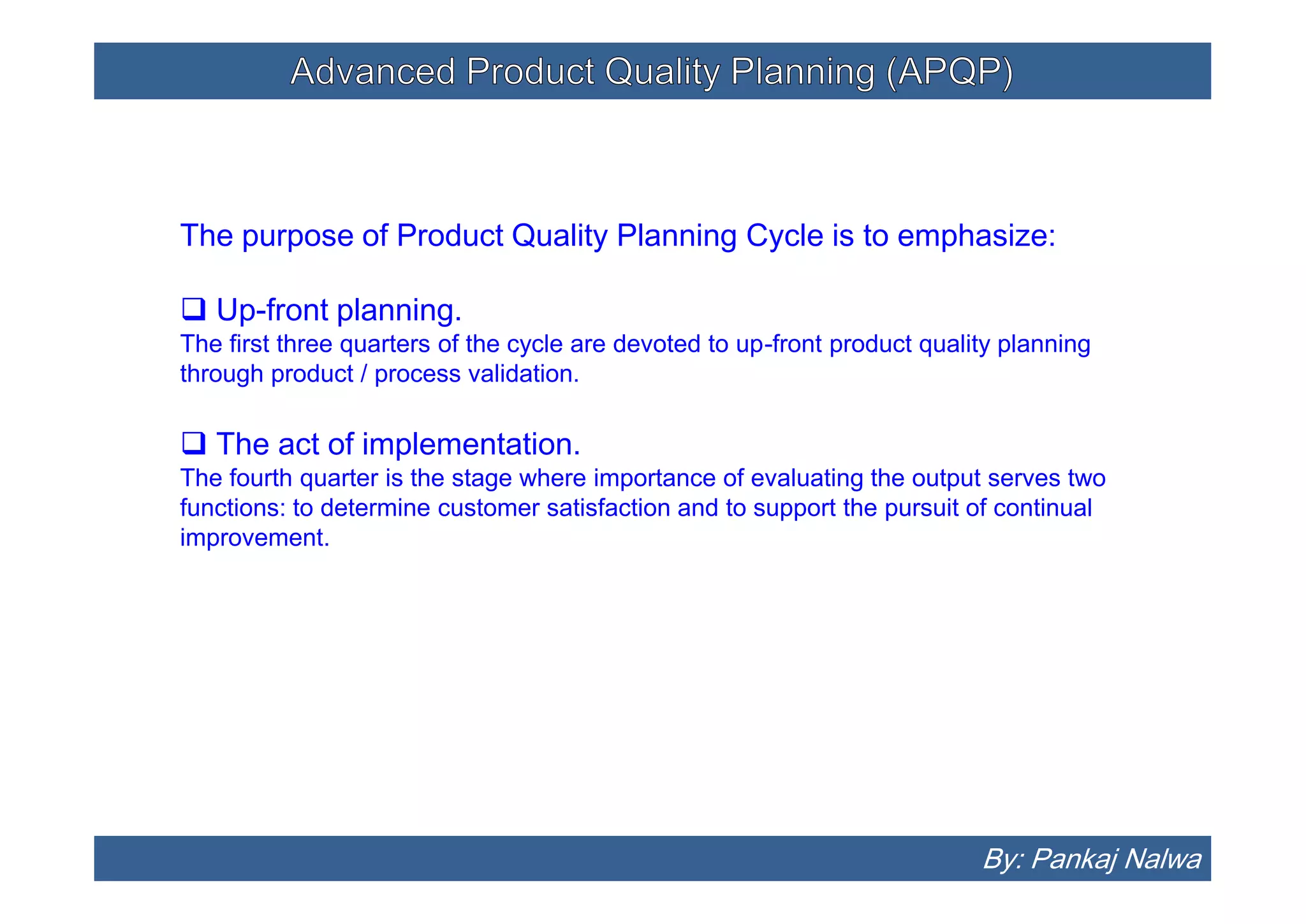 APQP | PDF