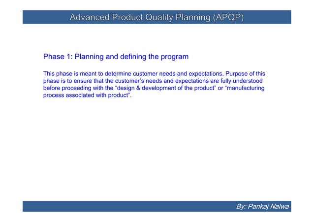 APQP | PDF | Business | Business and Finance