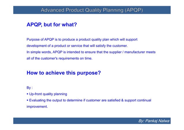 APQP | PDF | Business | Business and Finance