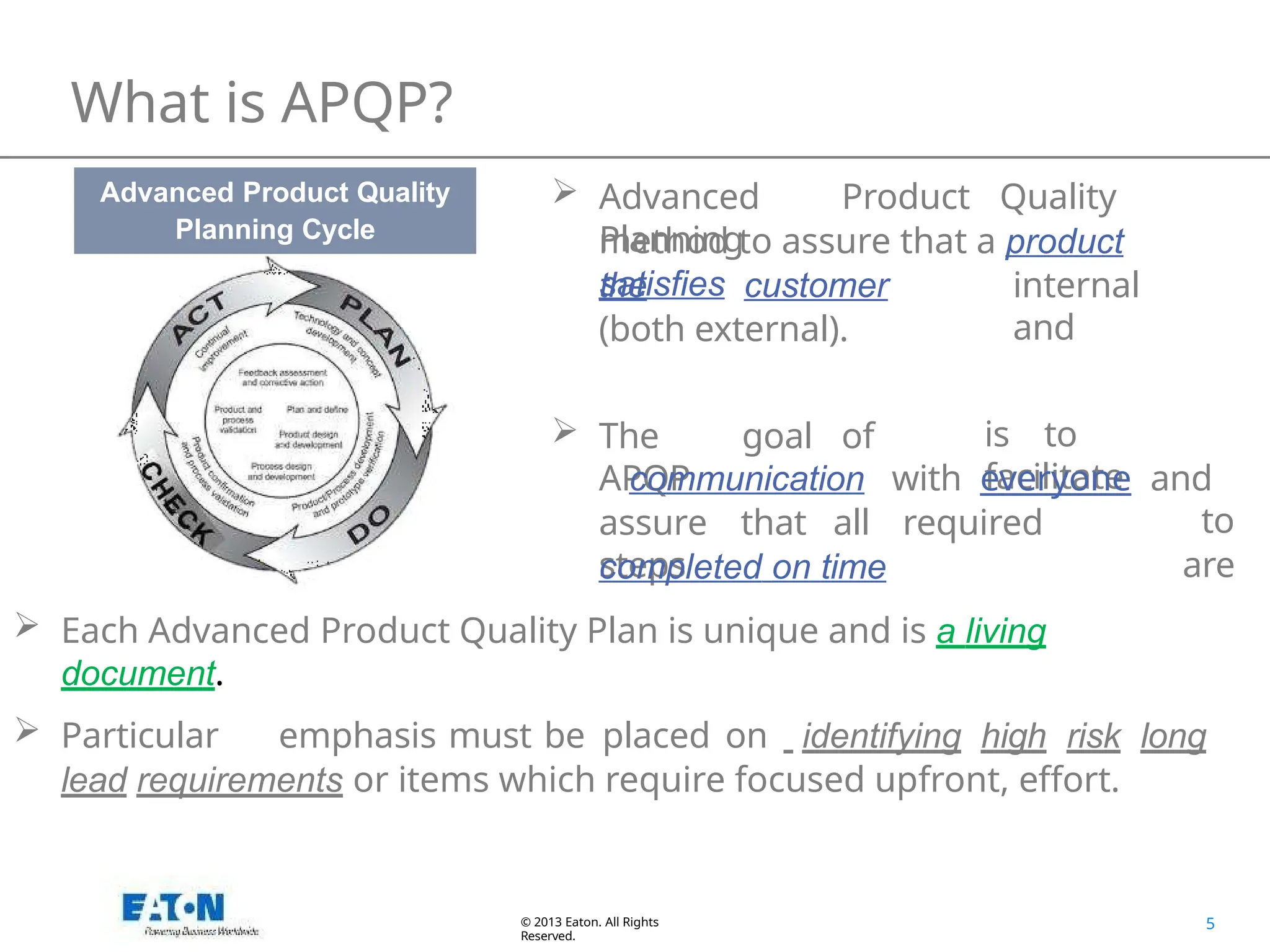APQP Training Content with the full of details of | PPTX