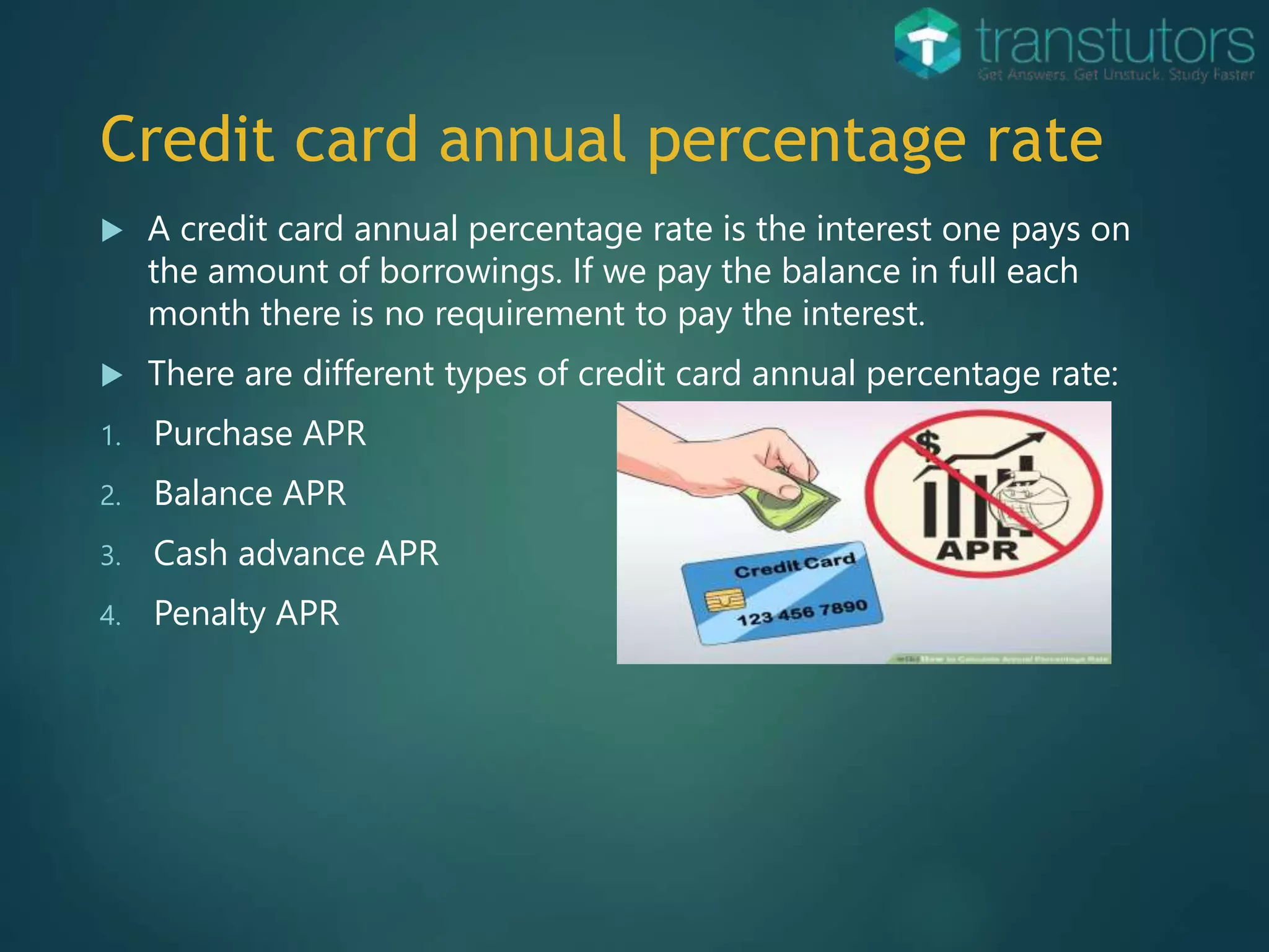 Annual Percentage Rate (APR) | Accounting | PPTX