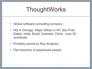 NYC Open Data Meetup-- Thoughtworks chief data scientist talk | PPT
