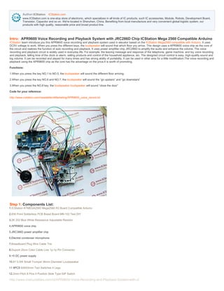 Apr9600 voice-recording-and-playback-system-with-j | PDF