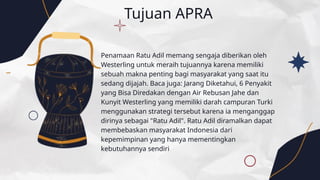 Angkatan Perang Ratu Adil (APRA) Indonesia | PPTX