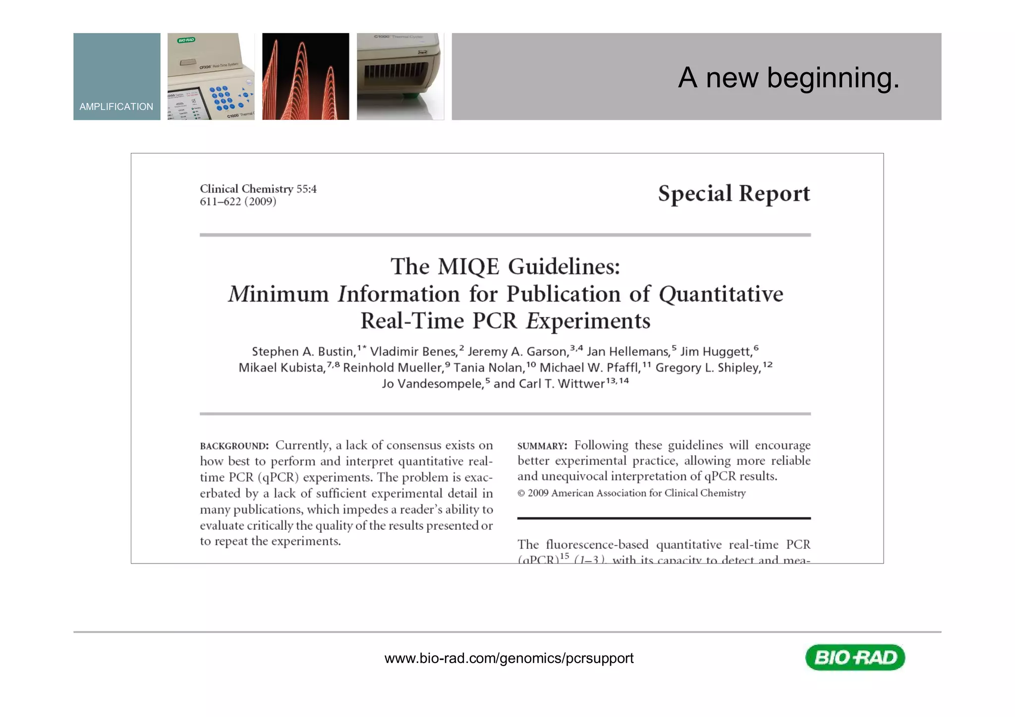 A practical approach to assay design for qPCR | PDF