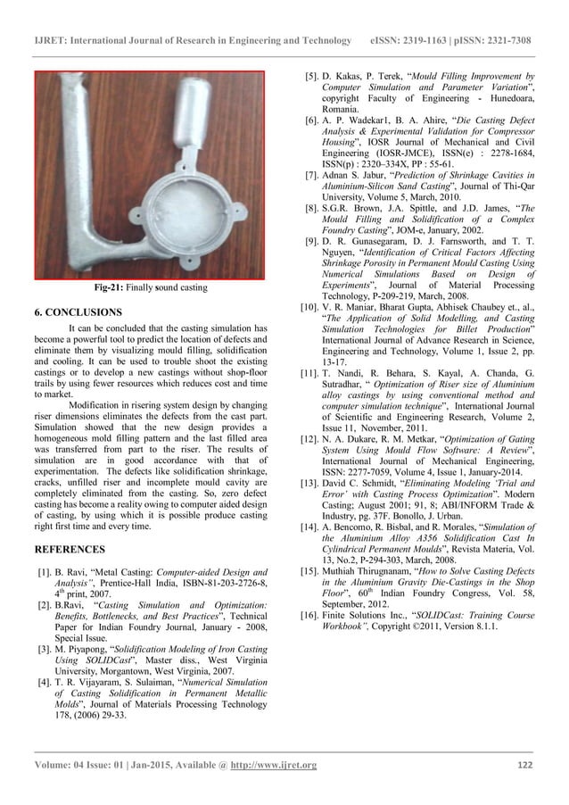 A practical approach to eliminate defects in gravity die cast al alloy casting using simulation ...