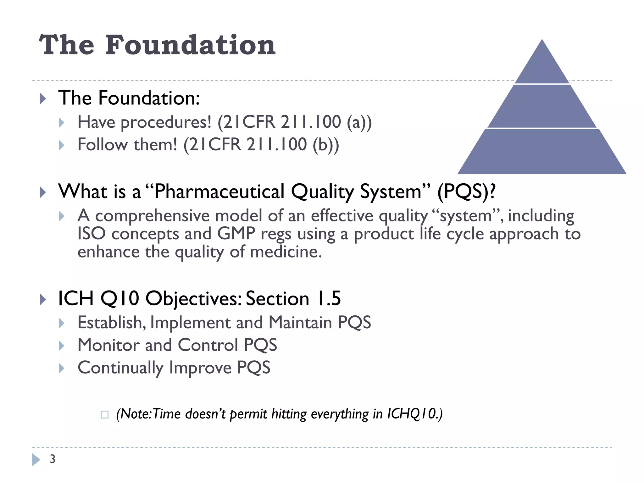 A Practical Approach to Implementing ICH Q10 Pharmaceutical Quality ...