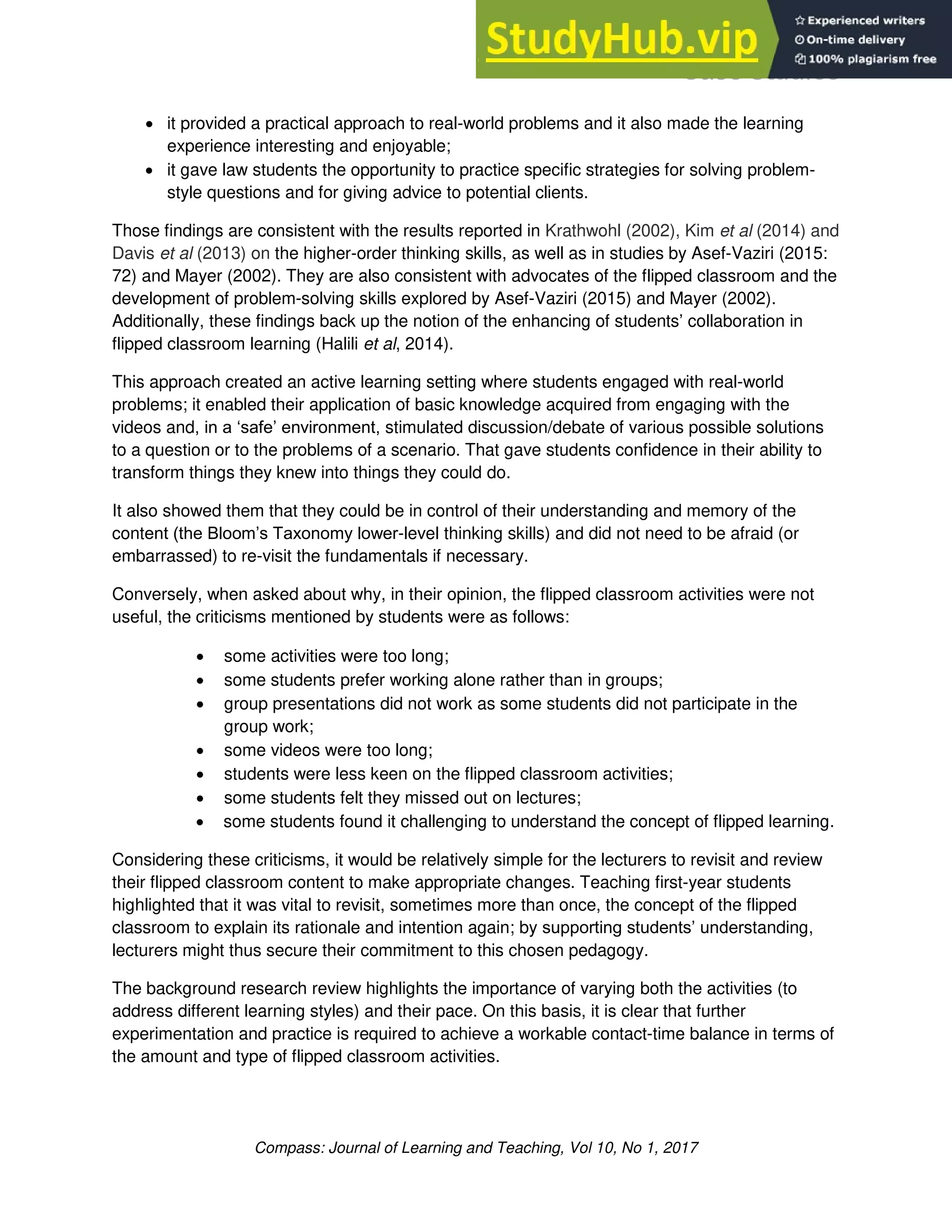 A Practical Case Study Exploring How Flipped Learning Affects The ...