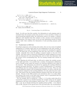 A Practical Dynamic Single Assignment Transformation | PDF