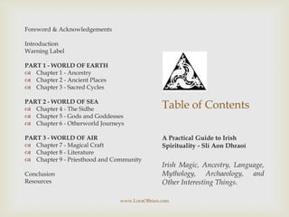 A Practical Guide to Irish Spirituality by Lora OBrien | PPTX