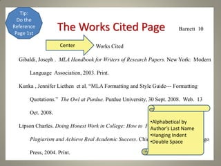 A Practical Guide To MLA Style | PPT